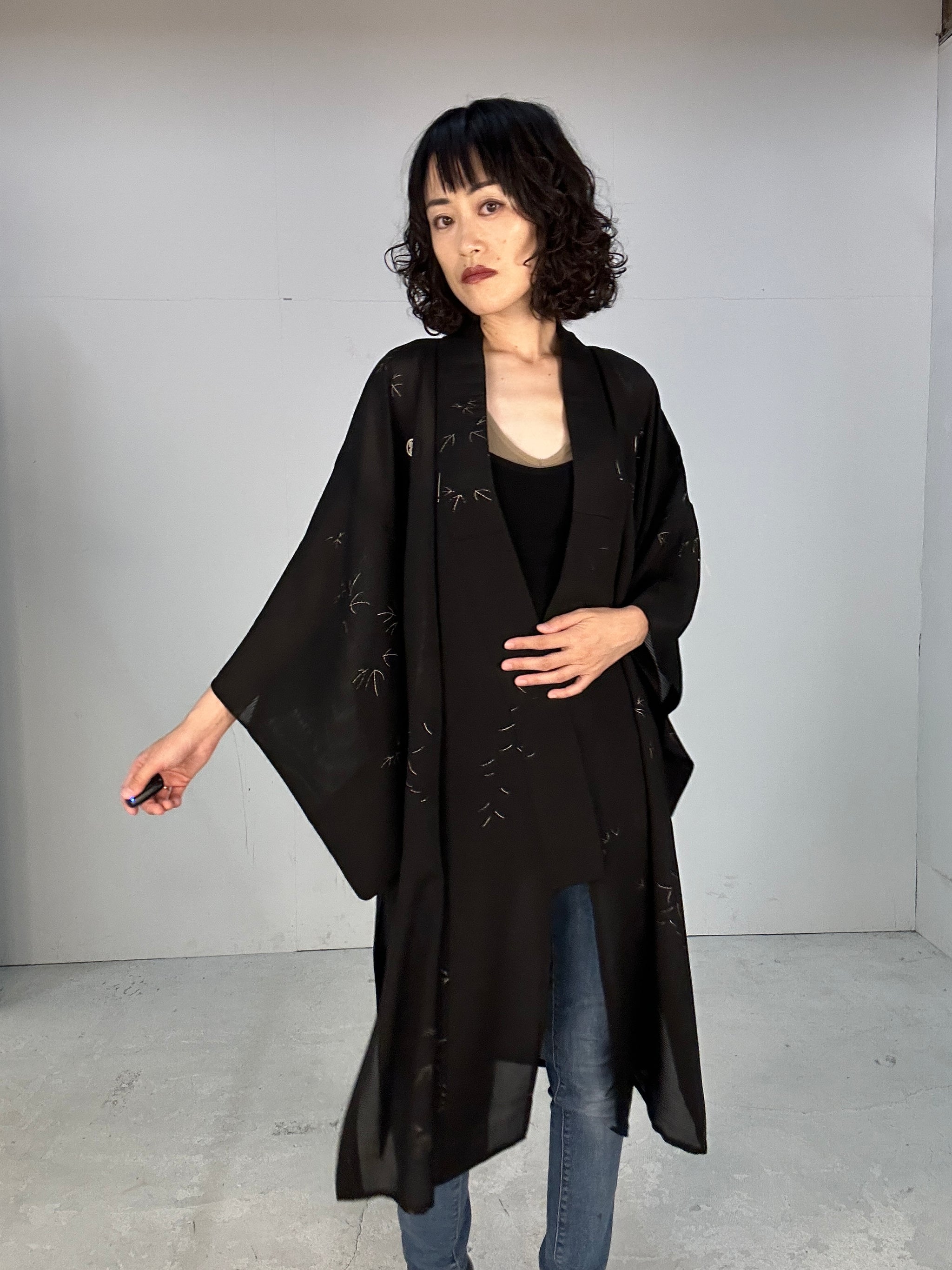 SHEER kimono dress gown and string belt upcycled from Japanese kimono ...