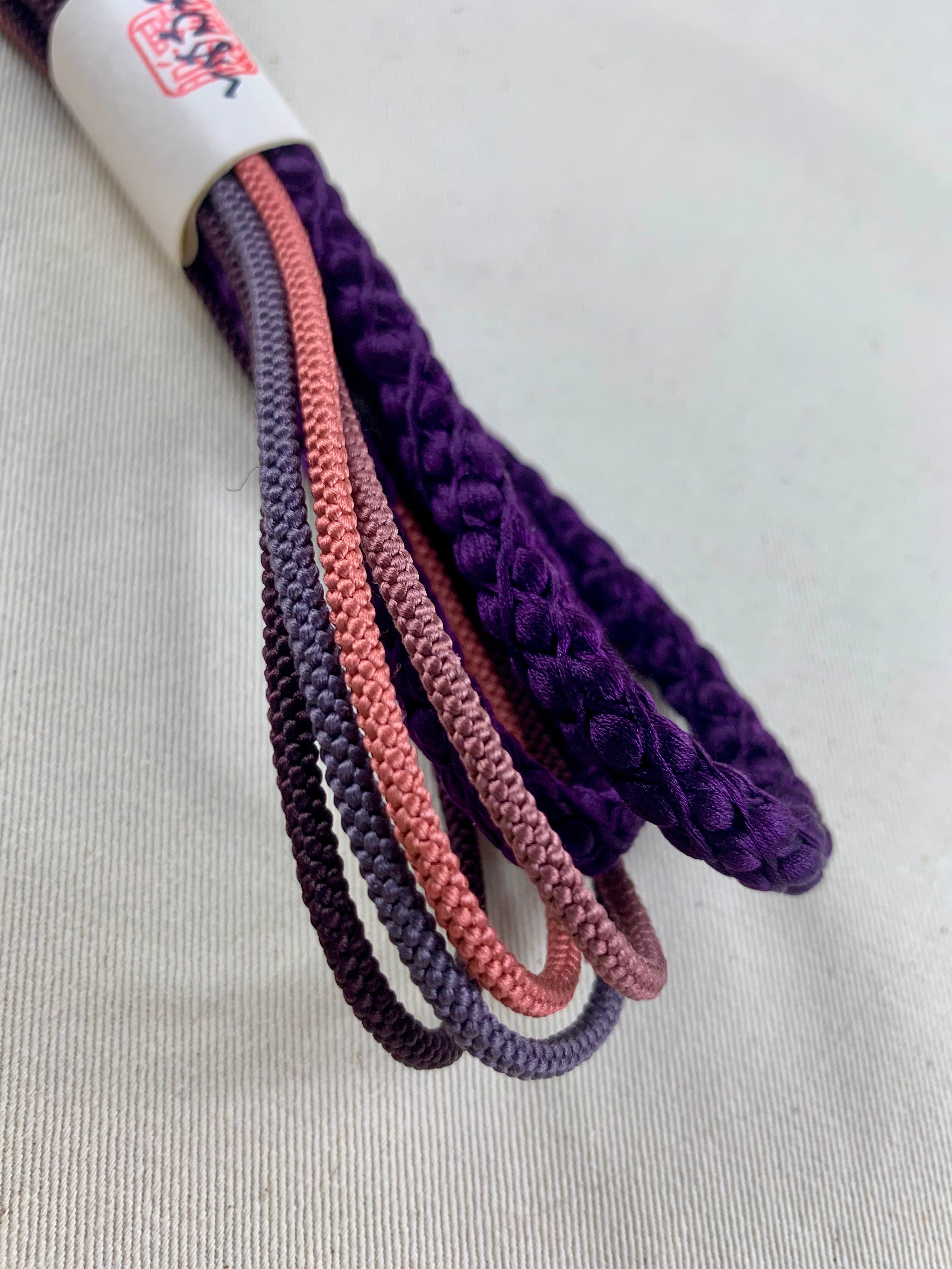 KIMONO OBI Belt Tie Vintage Silk Kimono Cord OBIJIME MIX”purple,pink ...
