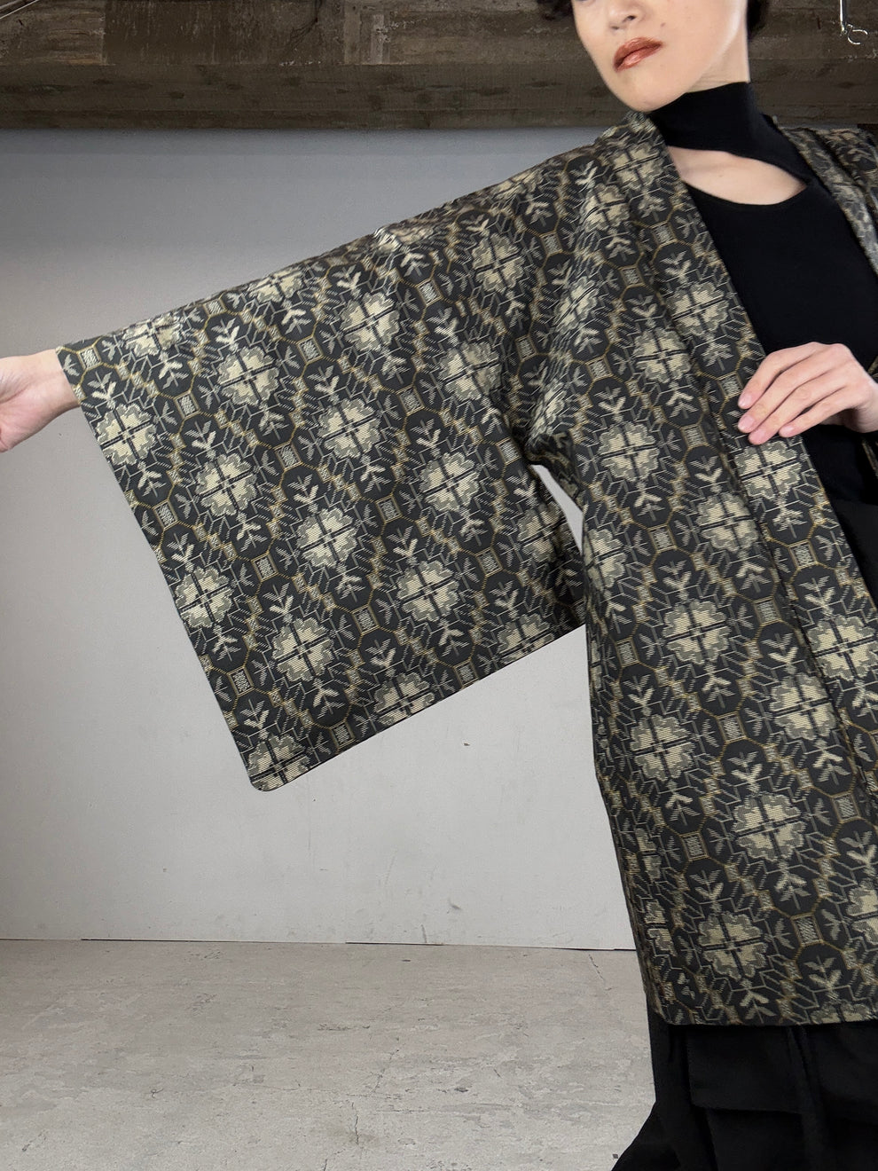 VINTAGE KAWAII HAORI "tsumugi, yellow" – MACHIKO KIMONO Japanese ...